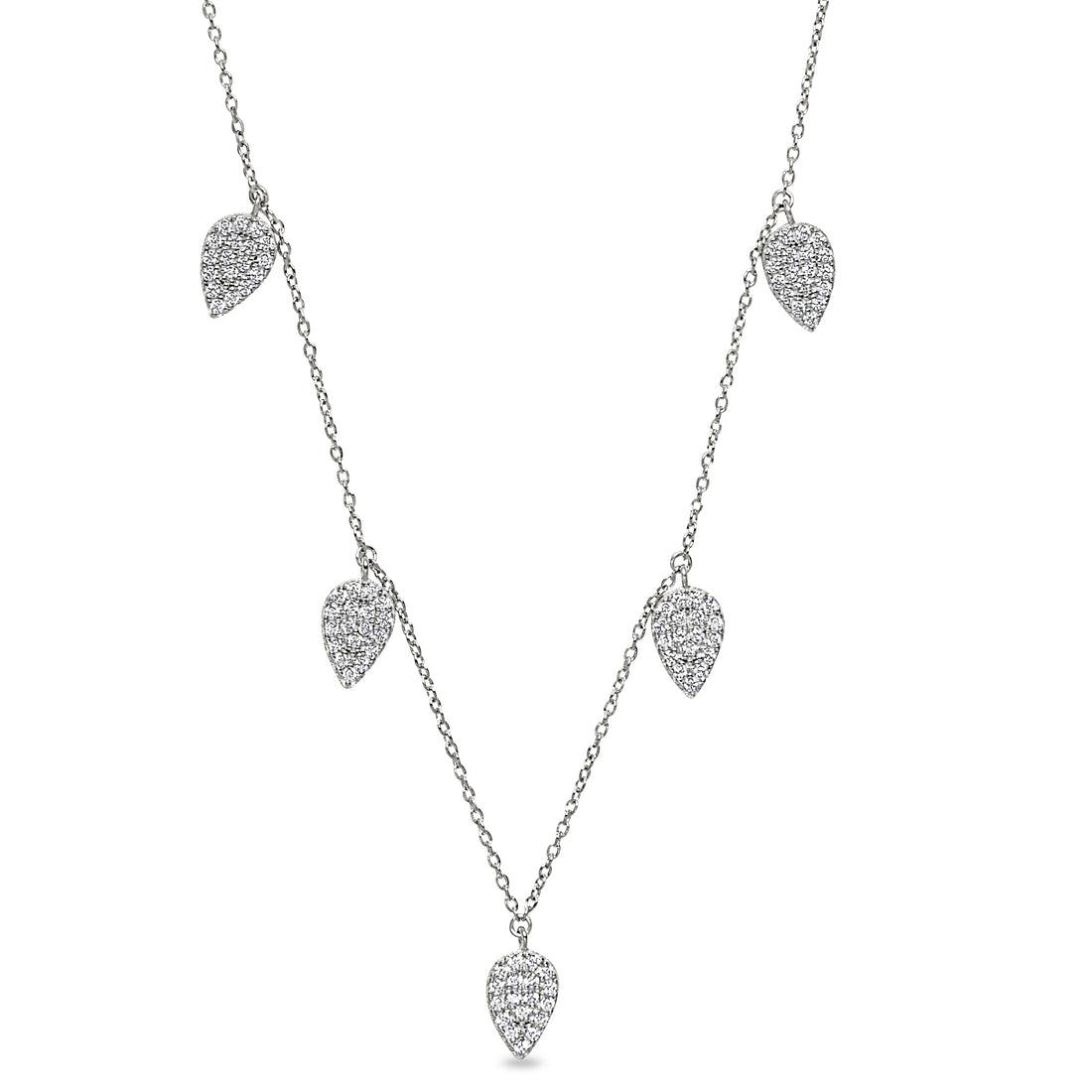Five Floating Leaves Necklace (BL2237N) – Kelly Waters Inc.